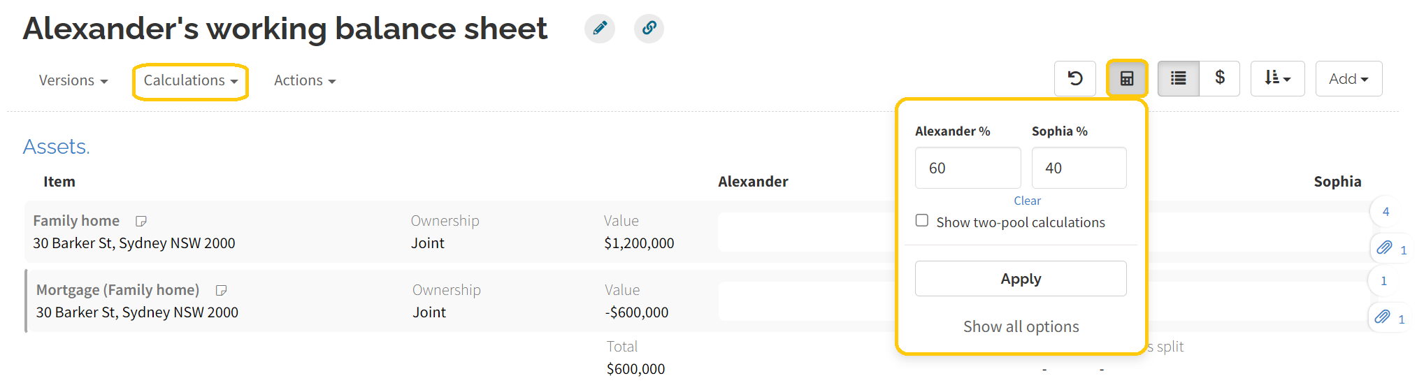 Using the Calculator to Apply Percentage Splits – FamilyPro